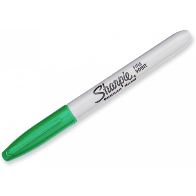 Rotulador Sharpie Permanente Color Verde Punta fina Caja 12 (155879)