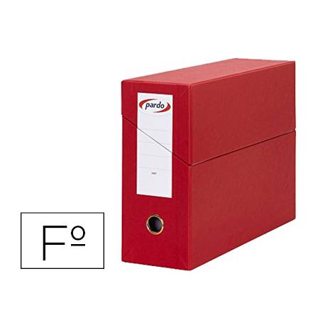 Archivador con tapa Pardo Folio color Rojo 390x270x115 mm (150246)