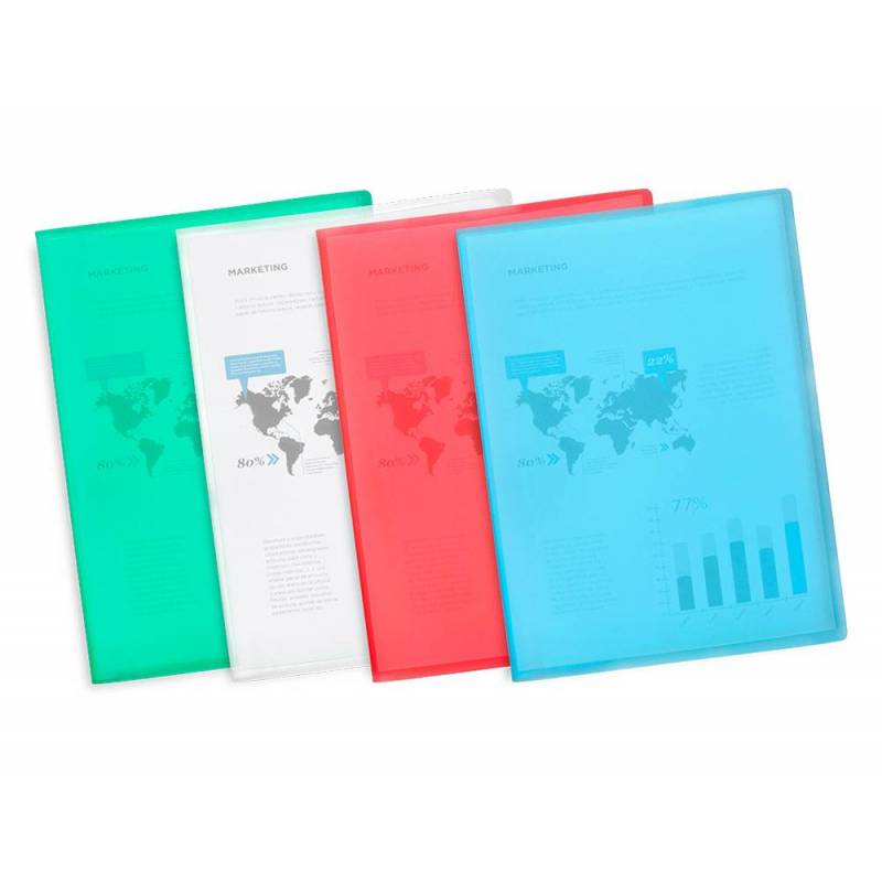 Carpeta Beautone escaparate azul 10 fundas fijas Din a4 (52106)
