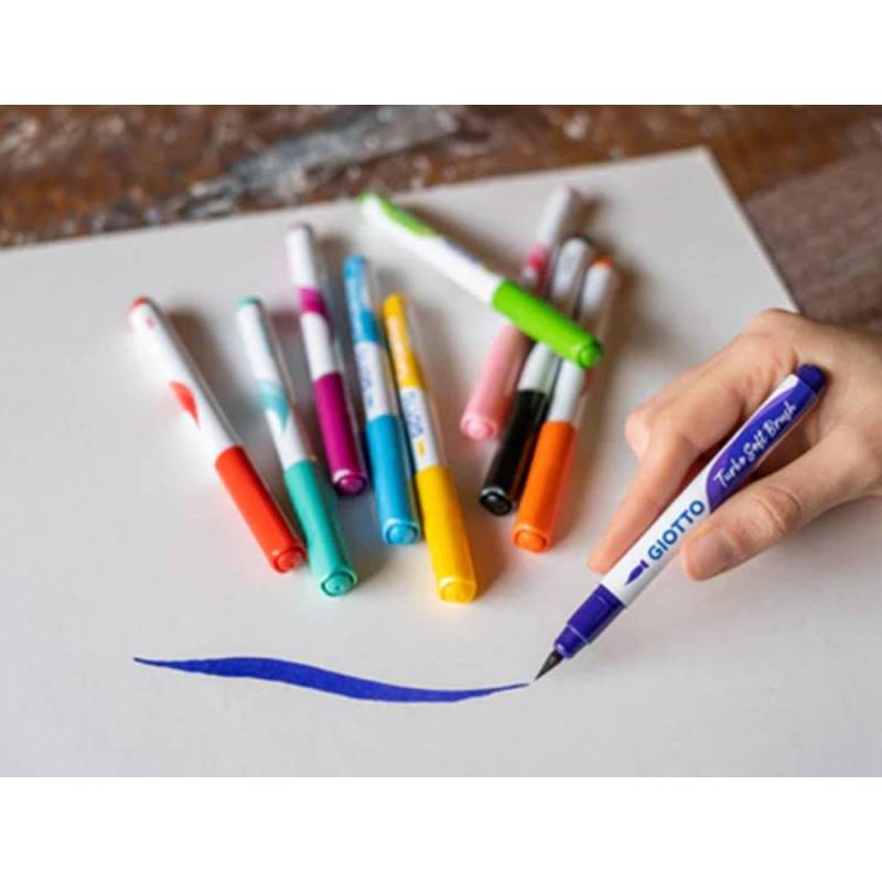 ROTULADOR GIOTTO TURBO SOFT BRUSH PUNTA DE PINCEL CAJA DE 10 (166263)
